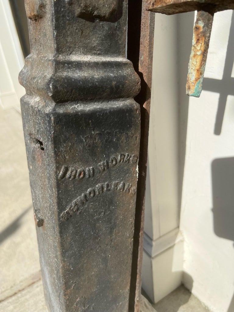Victorian Iron Garden Gate and Posts at 1stDibs
