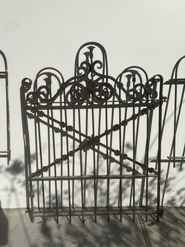 Victorian Iron Garden Gate and Posts at 1stDibs