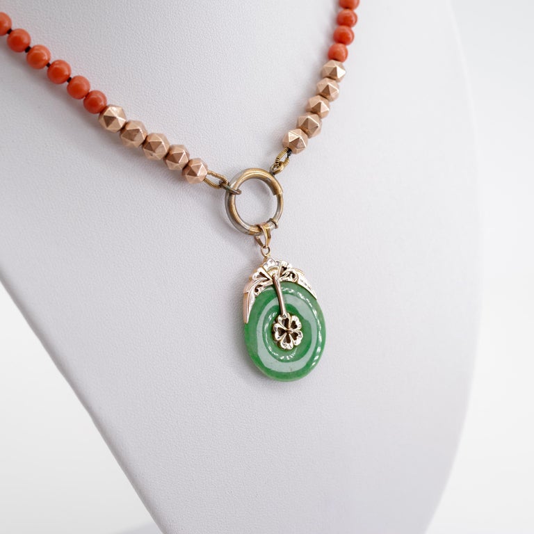 Jade Hololith Victorian Pendant Certified Untreated For Sale at 1stdibs