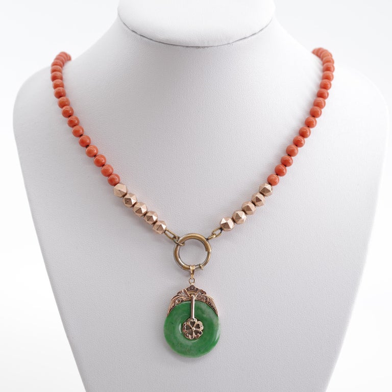 Jade Hololith Victorian Pendant Certified Untreated For Sale at 1stdibs