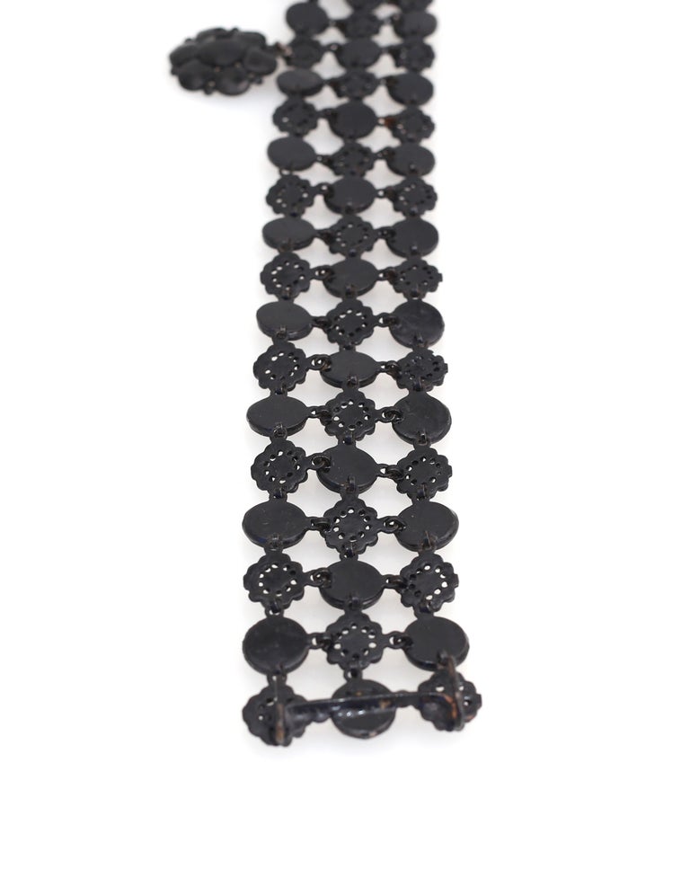 Victorian Jet Whitby Choker Flower at 1stDibs