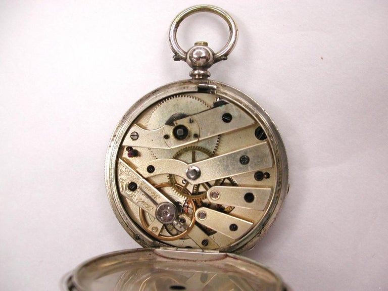 Victorian Ladies Silver Pocket Watch Dated circa 1890, Swiss Movement ...