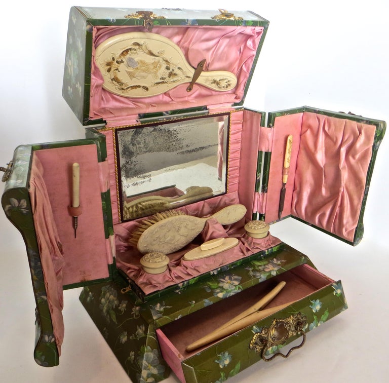 Victorian Lady's Necessaire Table Top Toiletry Box, American, circa ...