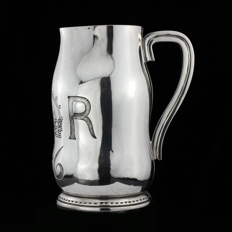 Victorian Large Sterling Silver Jug, London 1890 For Sale at 1stDibs