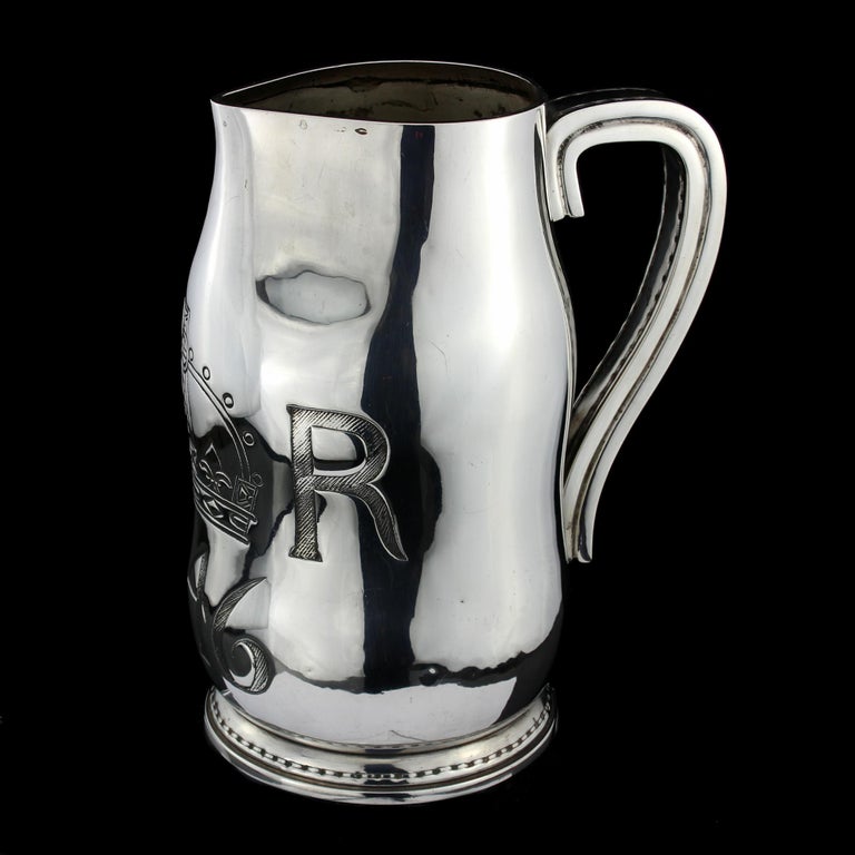 Victorian Large Sterling Silver Jug, London 1890 For Sale at 1stDibs