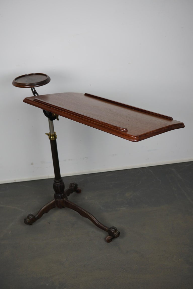 Victorian Late 19th Century Cast Iron Mahogany Reading Table at 1stDibs