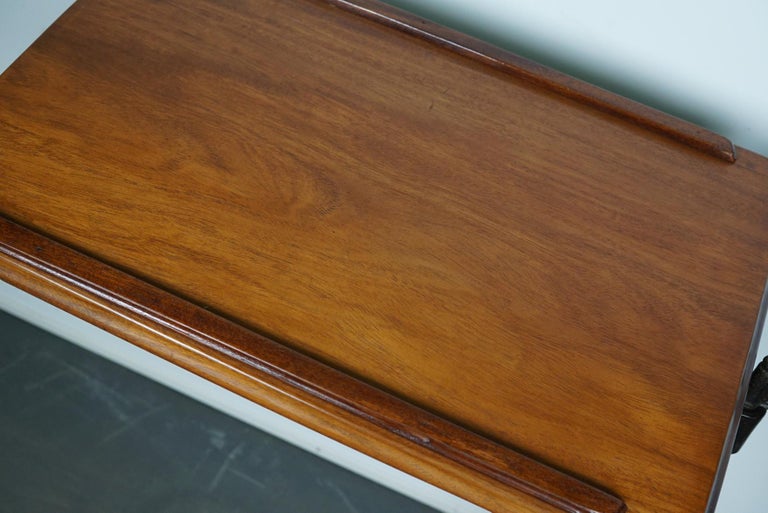 Victorian Late 19th Century Cast Iron Mahogany Reading Table at 1stDibs