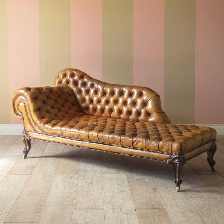 Victorian Leather Daybed For Sale at 1stDibs