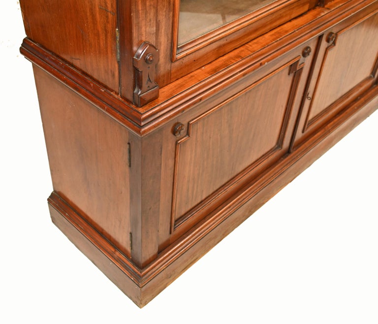 Victorian Library Bookcase Display Cabinet Mahogany, 1840 For Sale at ...