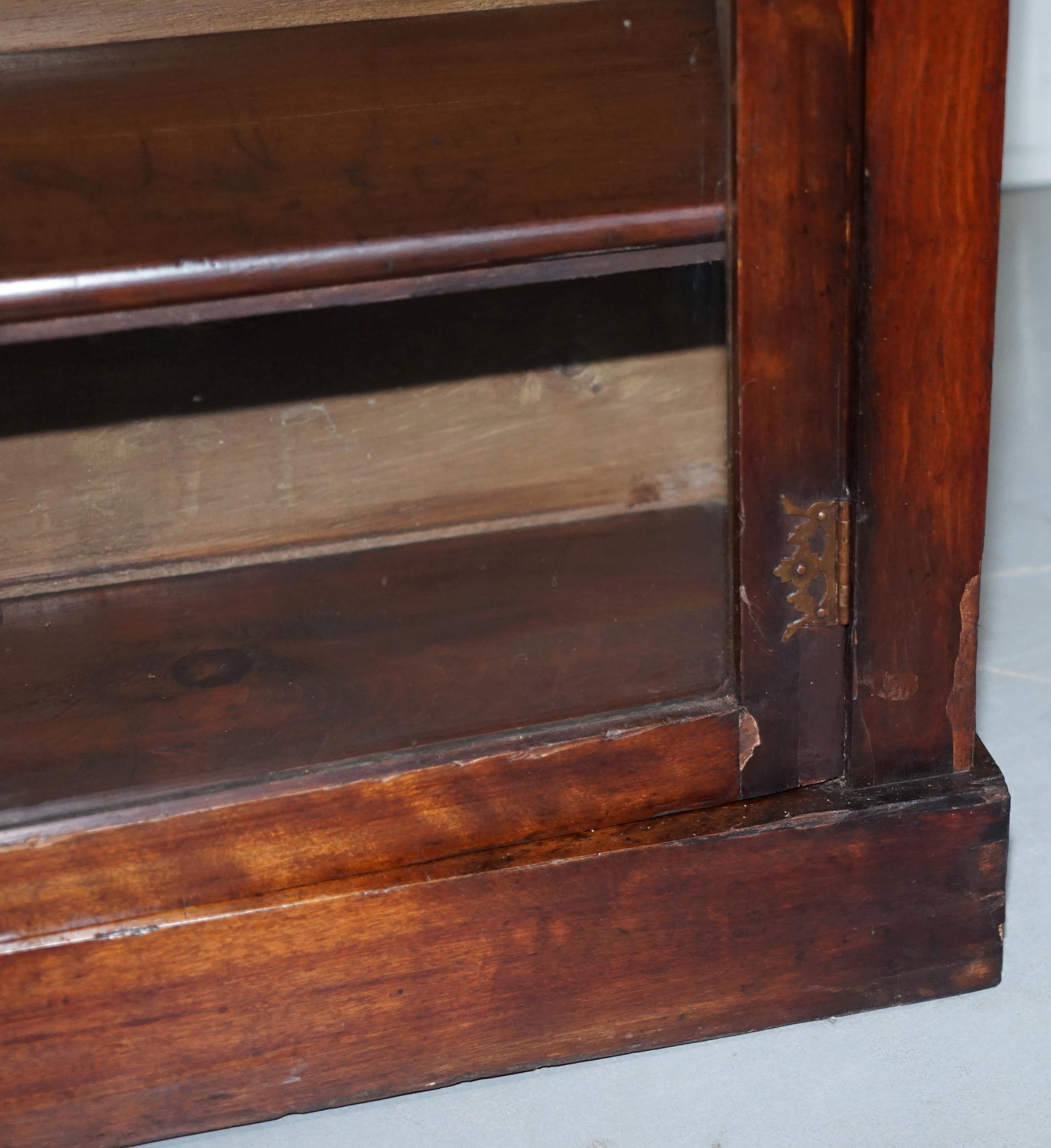 Victorian Library Bookcase in Mahogany with Glazed Doors at 1stDibs