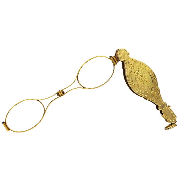 Victorian Lorgnette 14 Karat Yellow Gold at 1stDibs