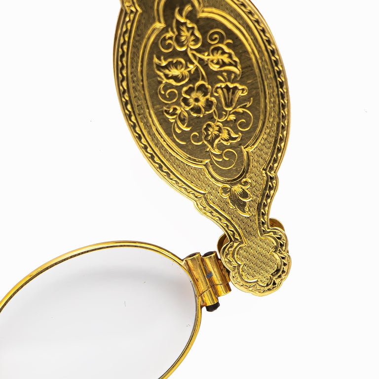 Victorian Lorgnette 14 Karat Yellow Gold at 1stDibs