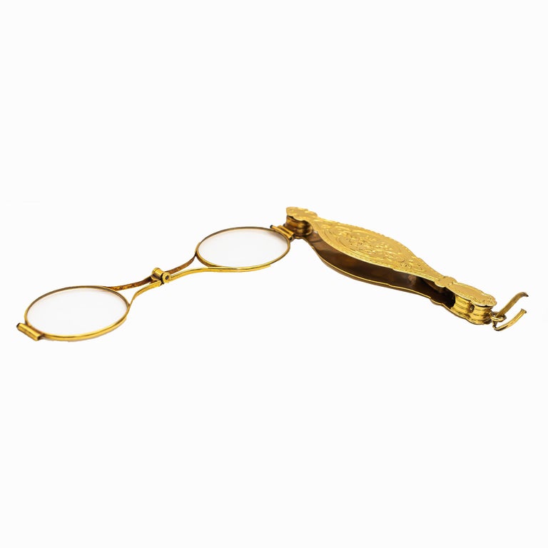 Victorian Lorgnette 14 Karat Yellow Gold at 1stDibs