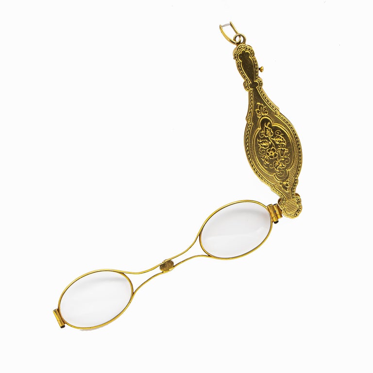 Victorian Lorgnette 14 Karat Yellow Gold at 1stDibs