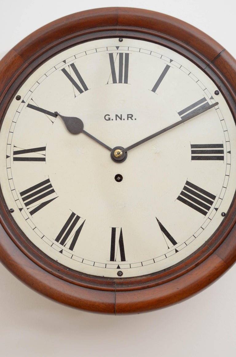 Victorian Mahogany Fusee Clock G. N. R. at 1stDibs