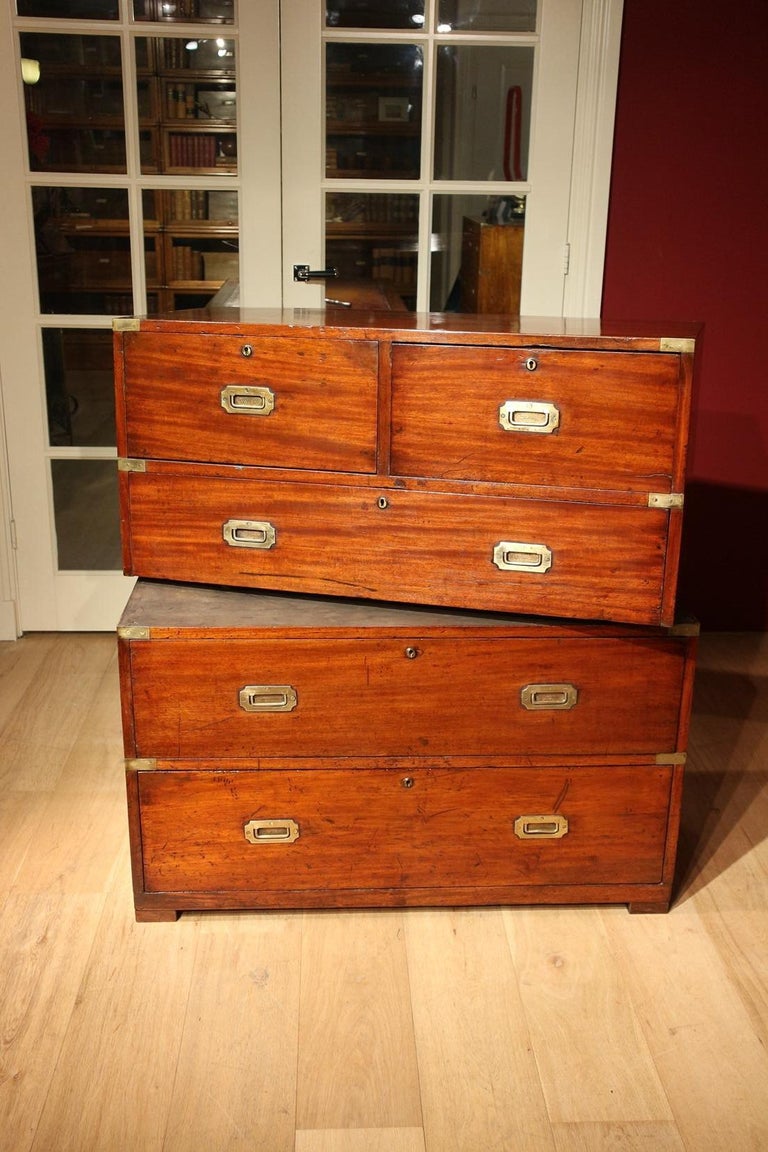 Victorian Mahogany and Brass Military Officer’s Campaign Chest, Ross ...