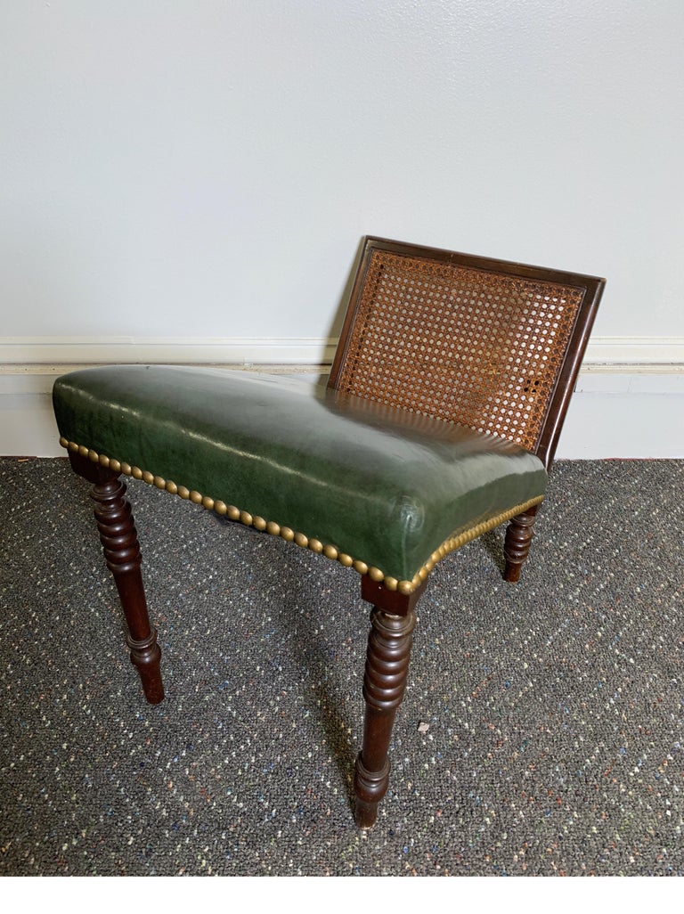 Victorian Mahogany and Leather Gout Stool Foot Rest at 1stDibs