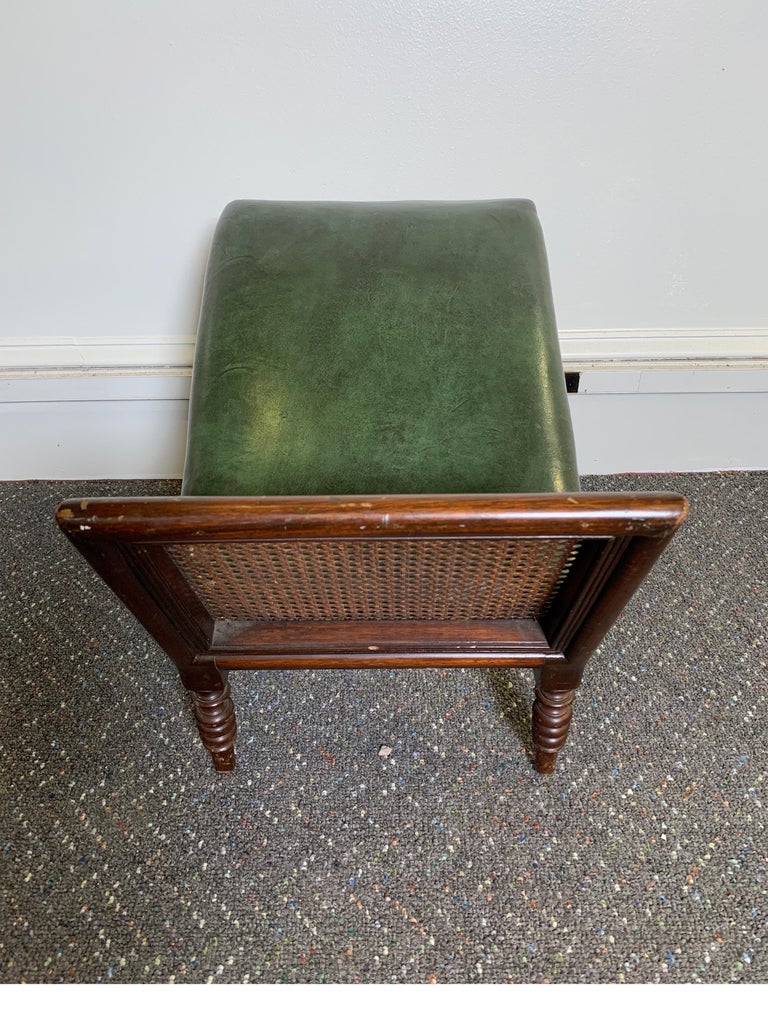 Victorian Mahogany and Leather Gout Stool Foot Rest at 1stDibs