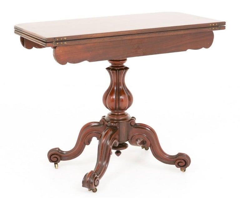Victorian Mahogany Card Table, Games Tables, 1860 For Sale at 1stDibs
