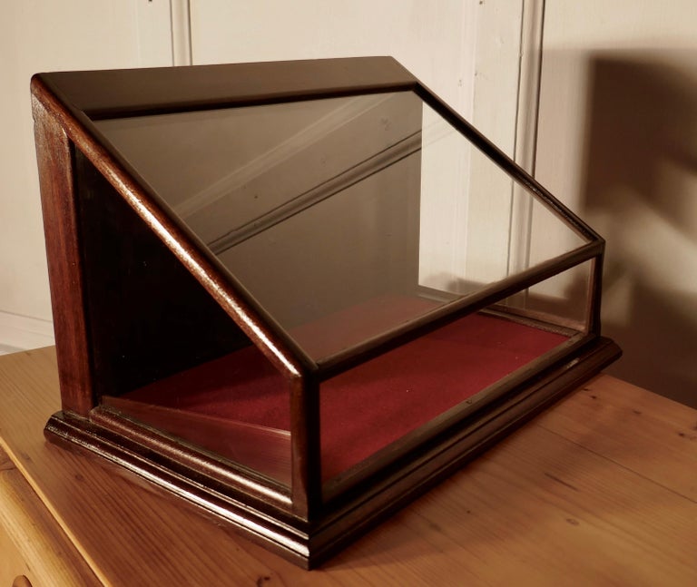 Victorian Mahogany Counter Top Jewelry Display Cabinet at 1stDibs