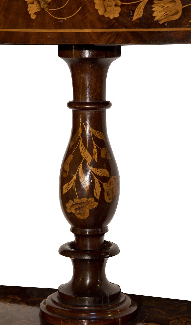 Victorian Mahogany and Dutch Marquetry Card Table For Sale at 1stDibs