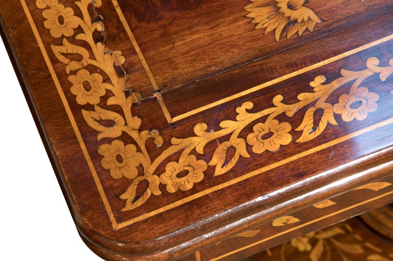 Victorian Mahogany and Dutch Marquetry Card Table For Sale at 1stDibs