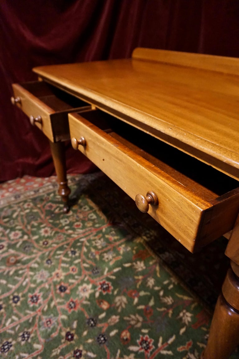 Colonial Mahogany Handmade Writing Table Cum Console On Porcelain ...