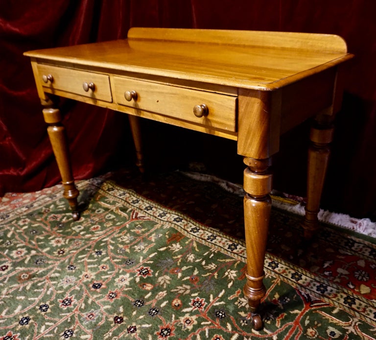 Colonial Mahogany Handmade Writing Table Cum Console On Porcelain ...