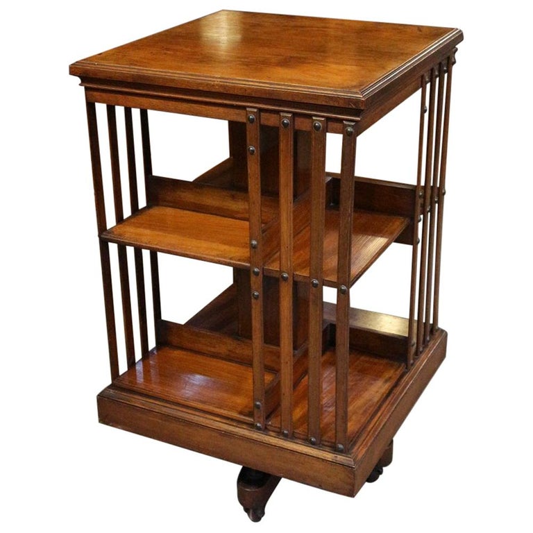 Victorian Mahogany Revolving Bookcase at 1stDibs