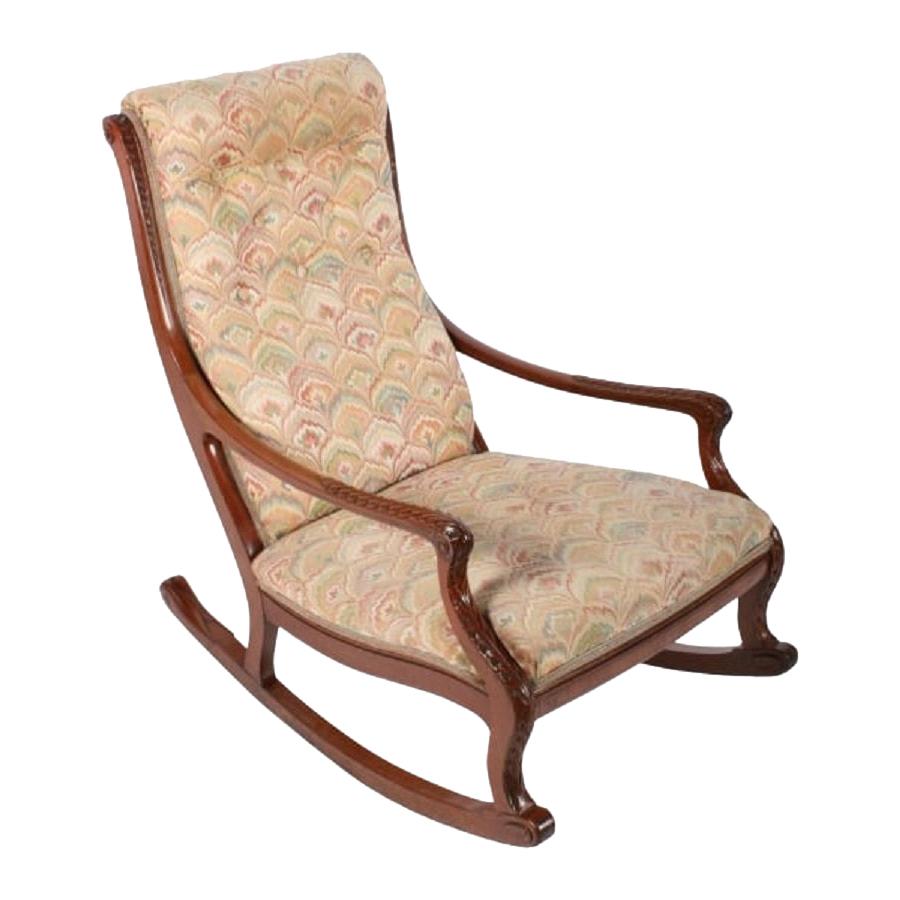 Victorian Mahogany Rocking Arm Chair, 19th Century For Sale at 1stDibs