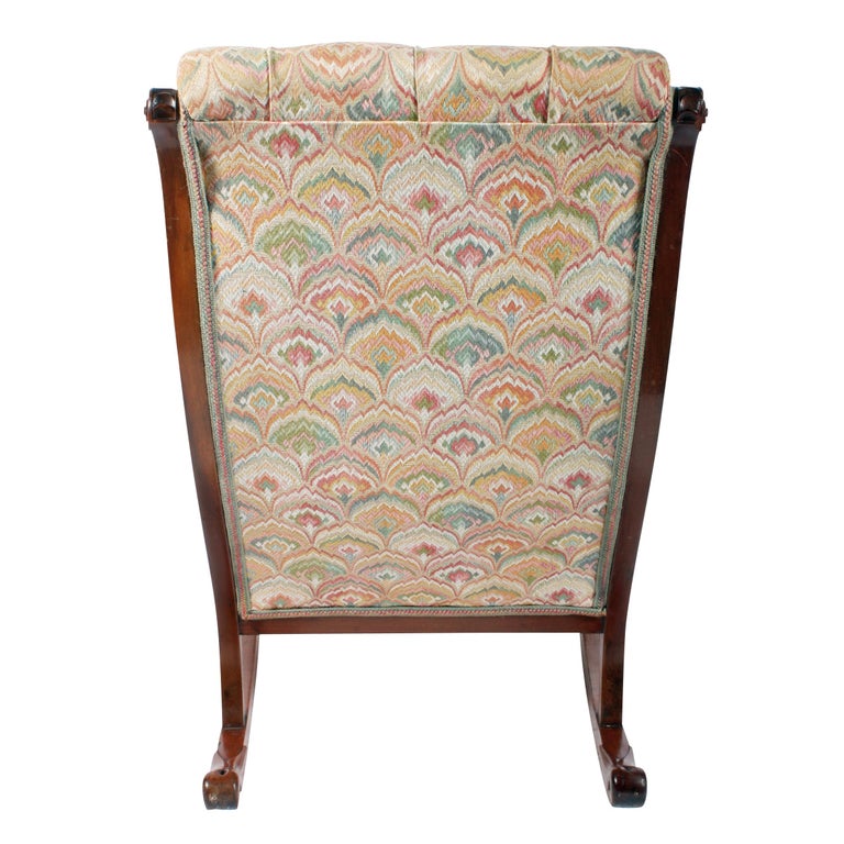 Victorian Mahogany Rocking Armchair For Sale at 1stDibs