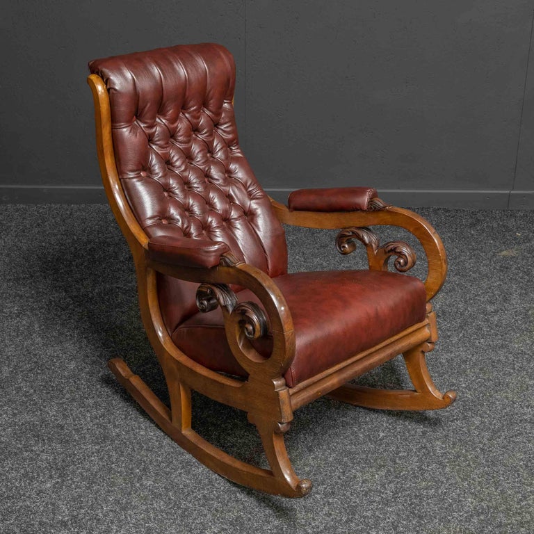 Victorian Mahogany Rocking Chair For Sale at 1stDibs