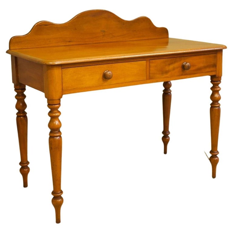 Victorian Mahogany Scalloped Back Serving Table For Sale at 1stDibs