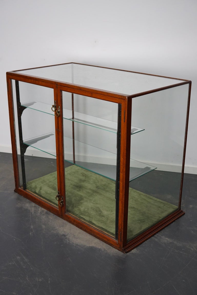 Victorian Mahogany Shop Display Cabinet / Counter or Vitrine, Late 19th ...