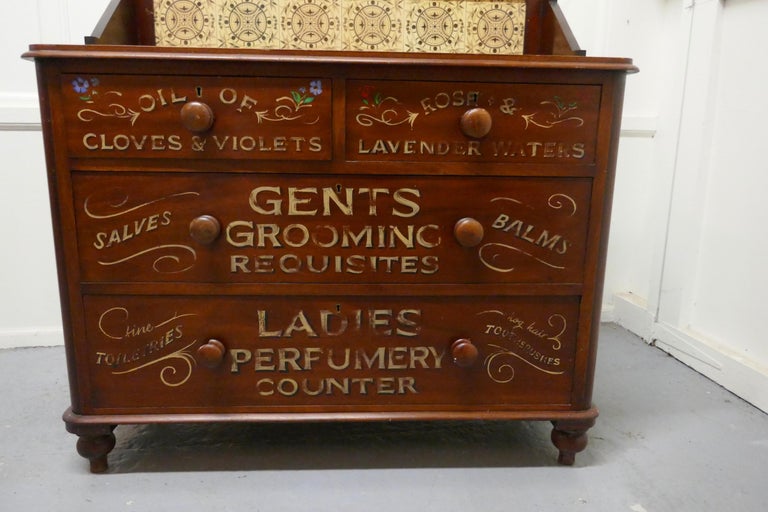 Victorian Mahogany Sign Painted Chemist’s Chest of Drawers For Sale at ...