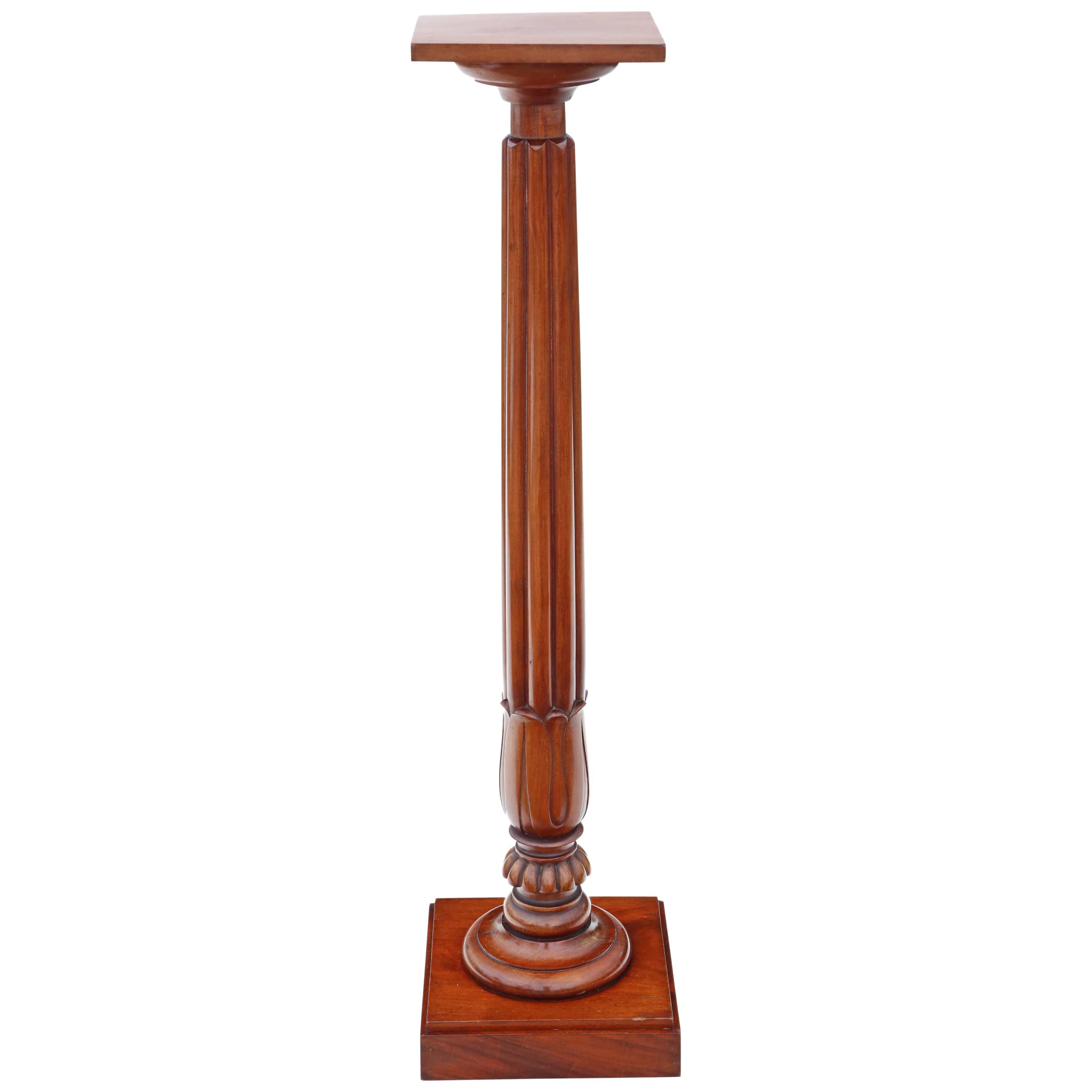 Tall English Carved Mahogany Victorian Twisted Stem Torchère For Sale ...