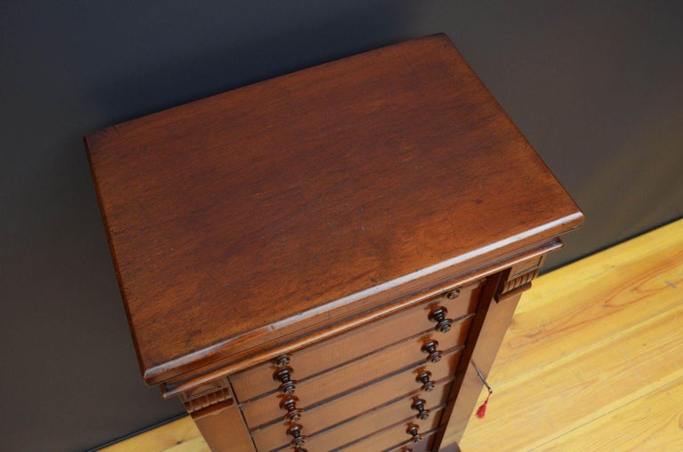 Victorian Mahogany Wellington Chest For Sale at 1stDibs