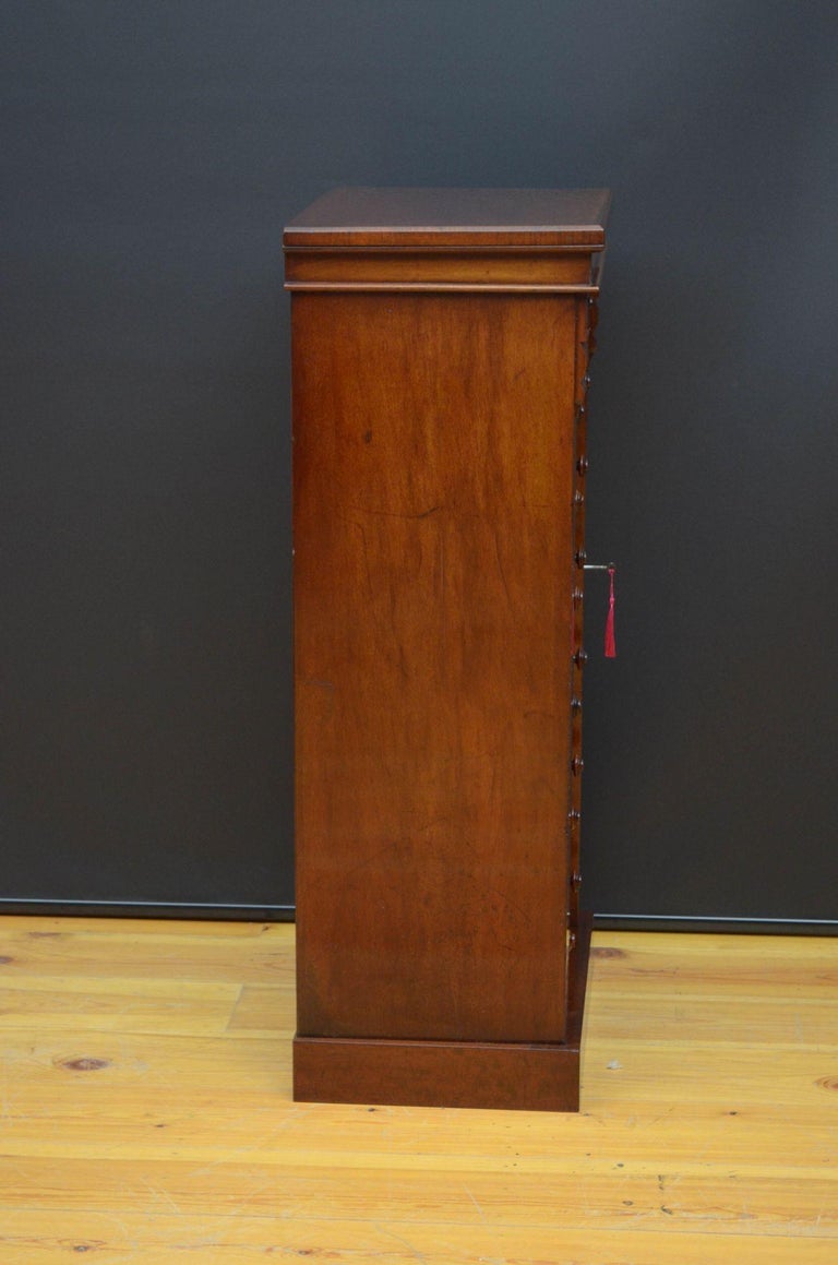 Victorian Mahogany Wellington Chest For Sale at 1stDibs