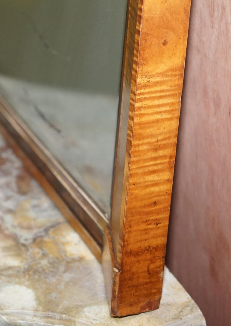Victorian Maple Framed Wall Mirror Lovely Bevelled Timber and ...