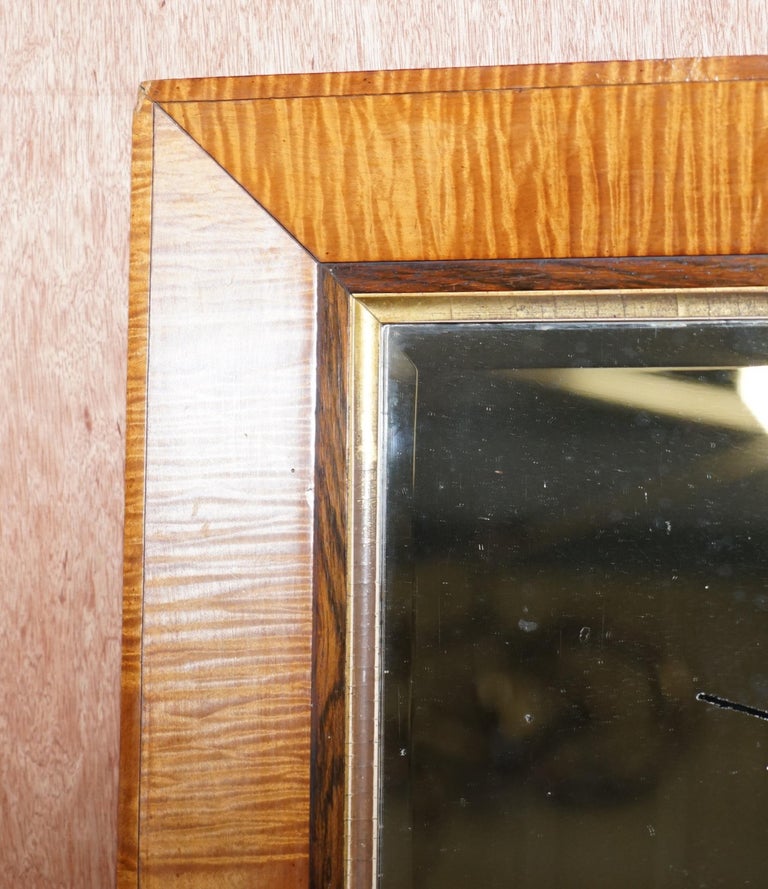 Victorian Maple Framed Wall Mirror Lovely Bevelled Timber and ...