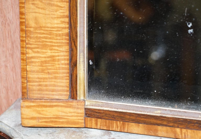 Victorian Maple Framed Wall Mirror Lovely Bevelled Timber and ...