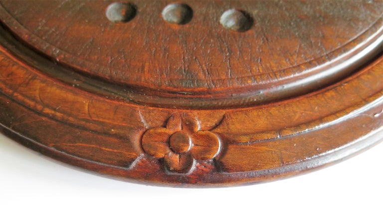 Victorian Marble Solitaire Game with Converted Folk Art Carved ...