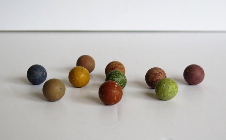 Victorian Marble Solitaire Game with Mahogany Board and 32 Handmade ...