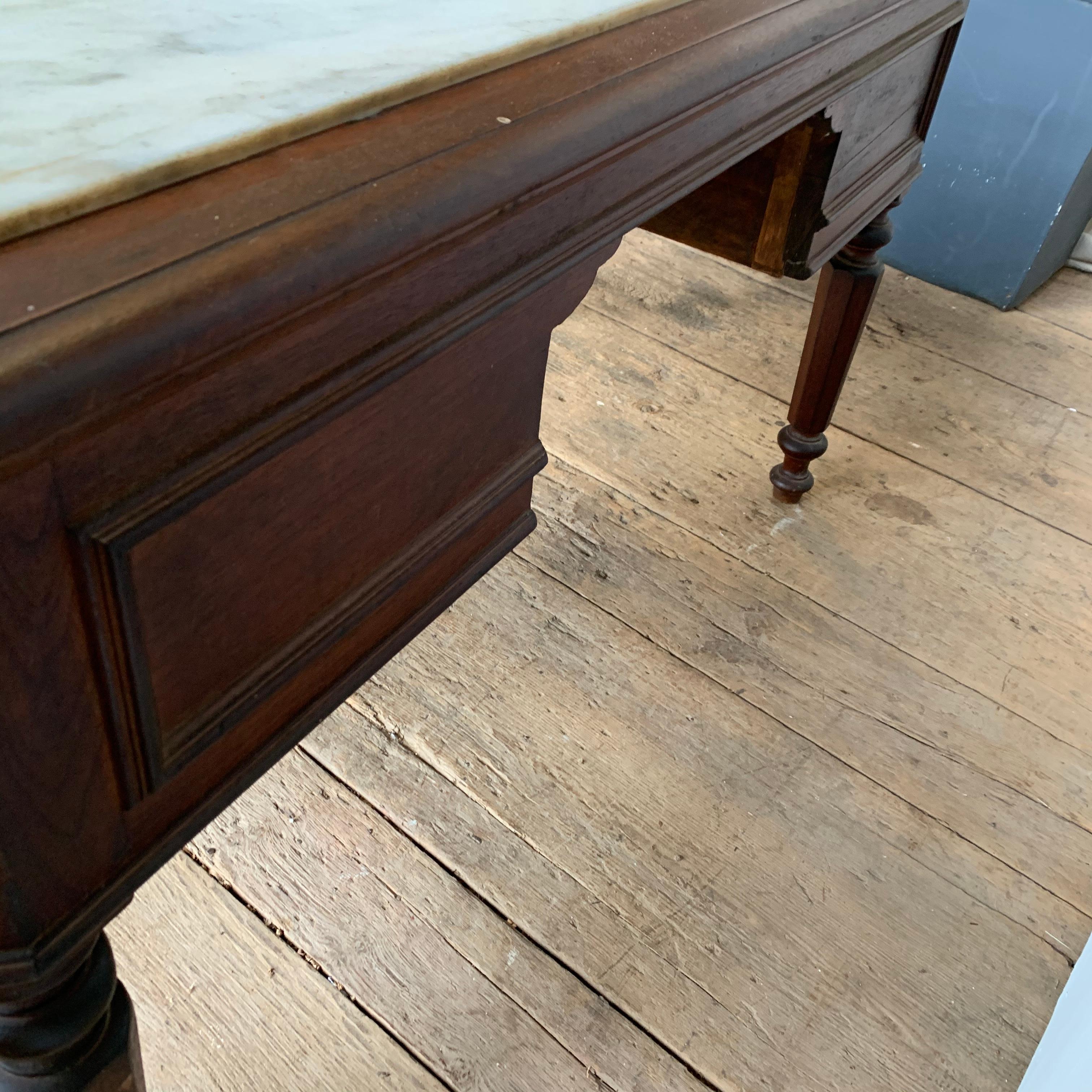 Victorian Marble Top Desk, 1870s at 1stDibs | vintage marble top desk ...
