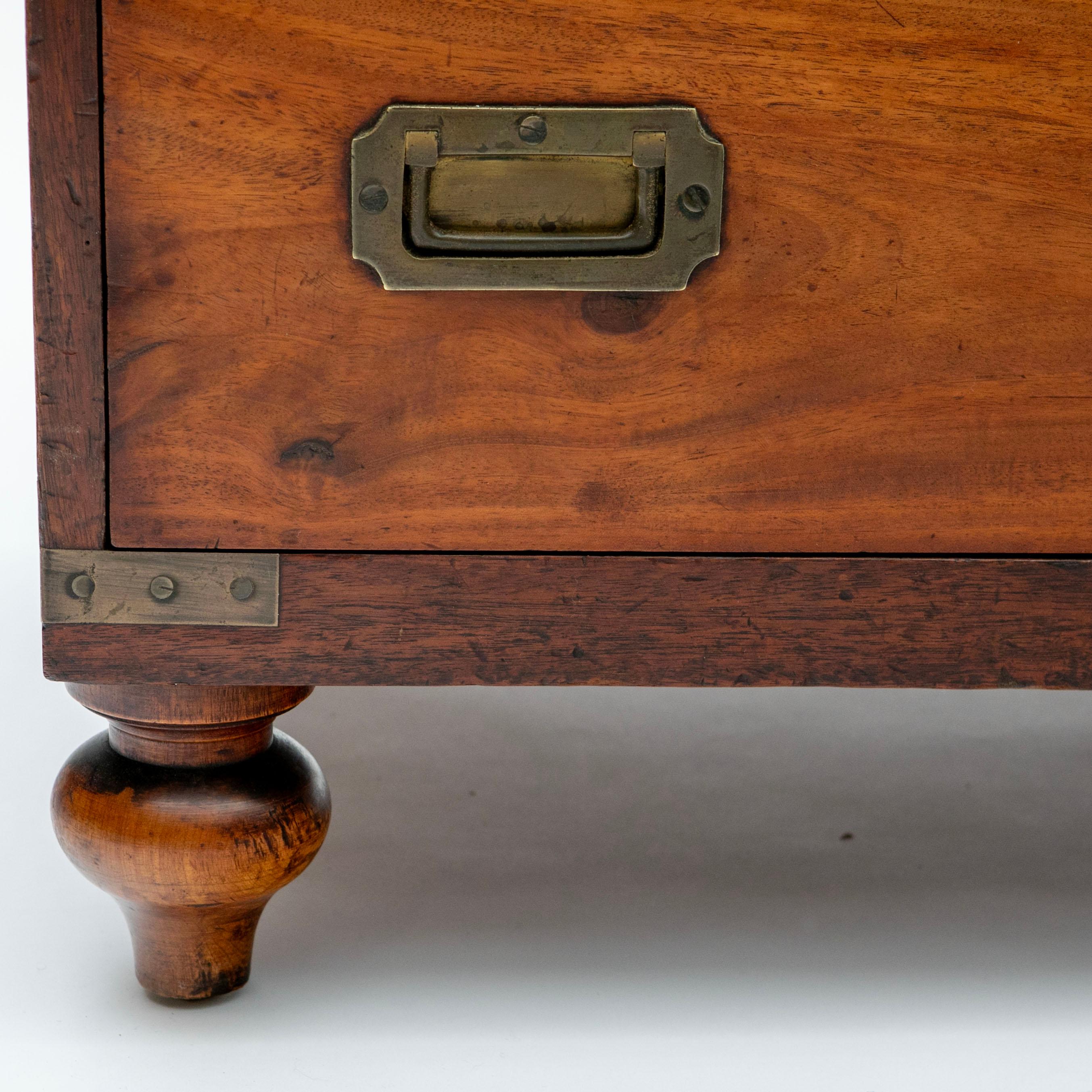 Victorian Military Campaign Chest in Solid Mahogany with Original Brass ...