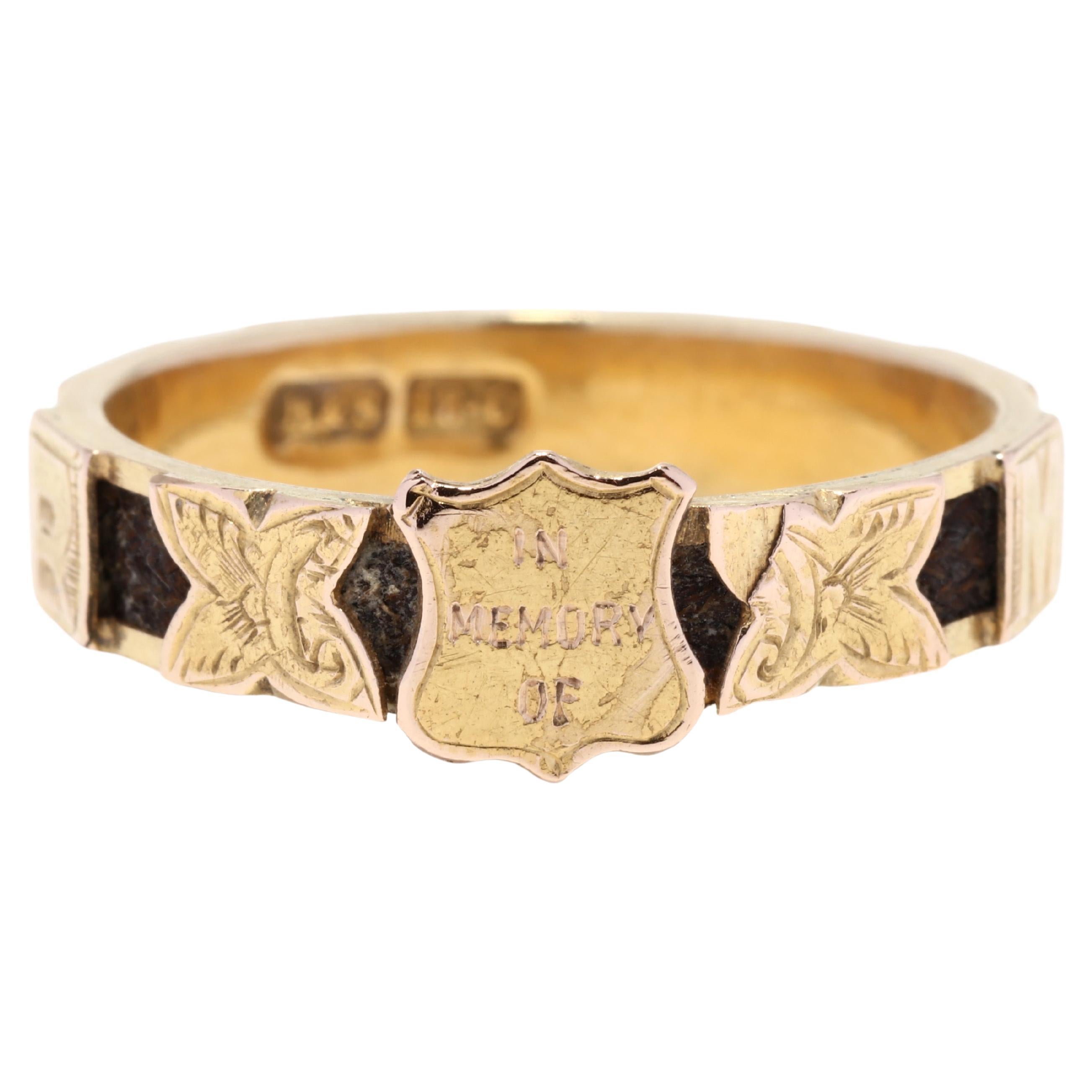 Victorian Gimbal Swivel Gold Mourning Ring at 1stDibs | gimbal ring ...