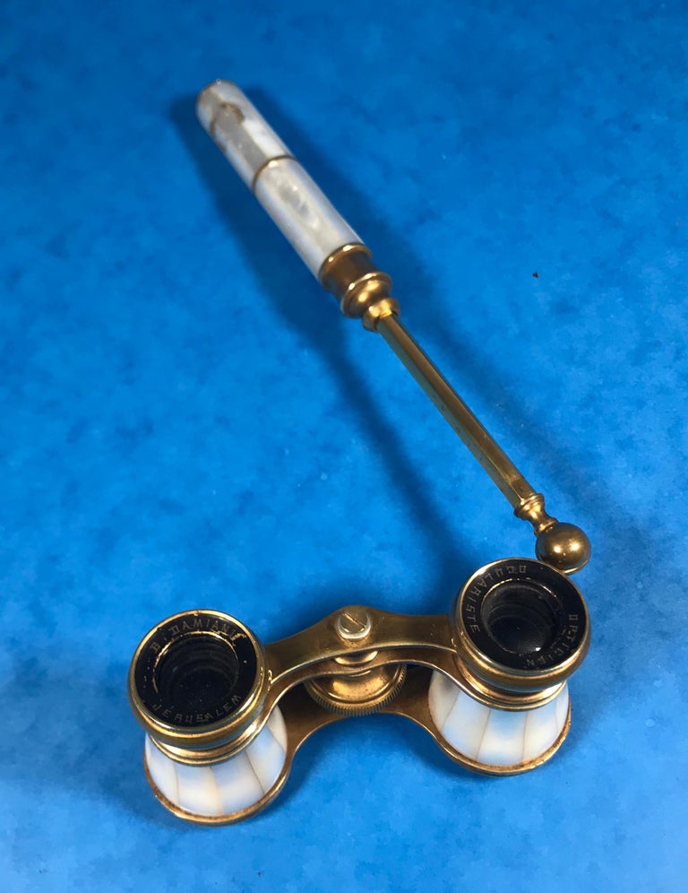 Victorian Mother of Pearl and Brass Lorgnettes at 1stDibs