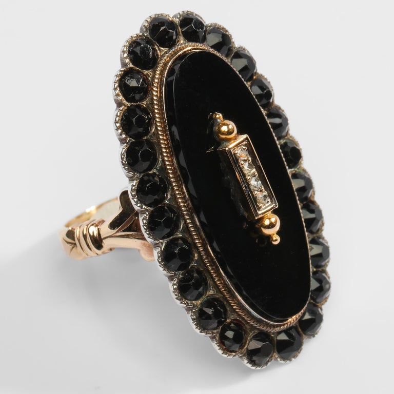 Victorian Mourning Ring with Diamond Lantern to Light the Darkness at ...