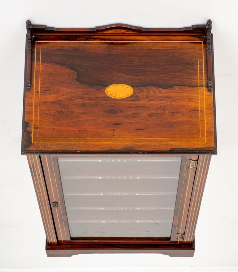 Victorian Music Cabinet Rosewood Chest, 1880 For Sale at 1stDibs