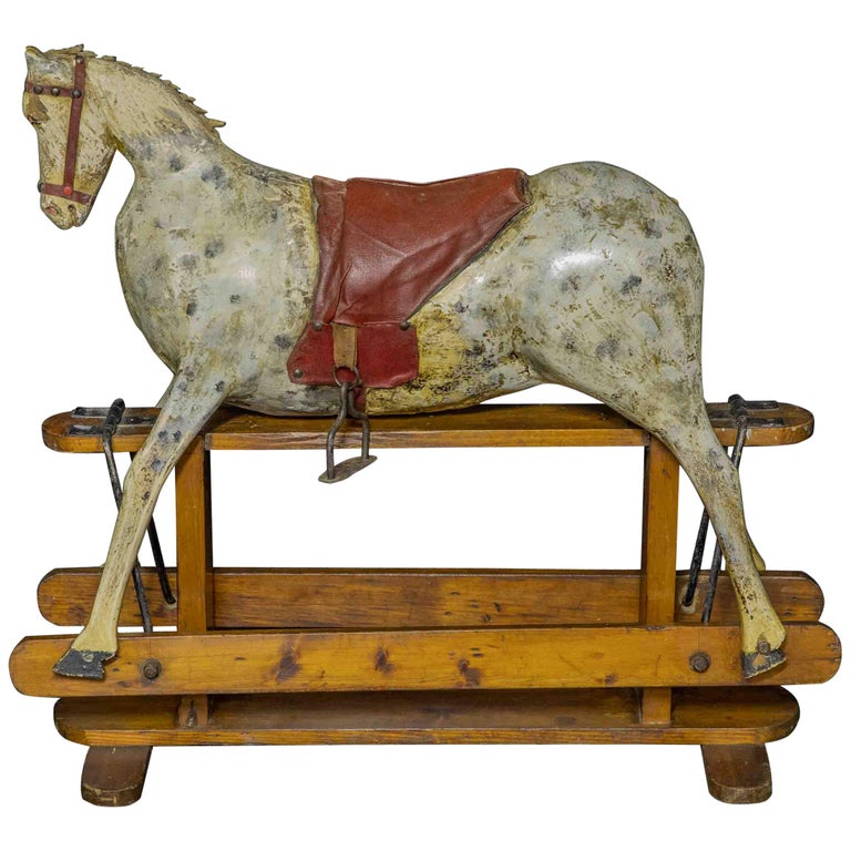 Victorian Naïve Rocking Horse at 1stDibs